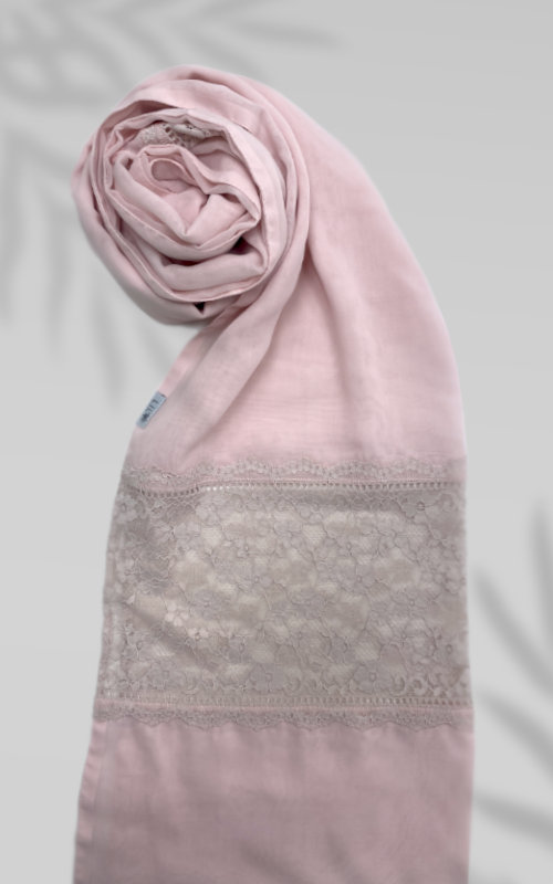 Japanese Voile Lace Scarf 26 | Japanese veil with lace